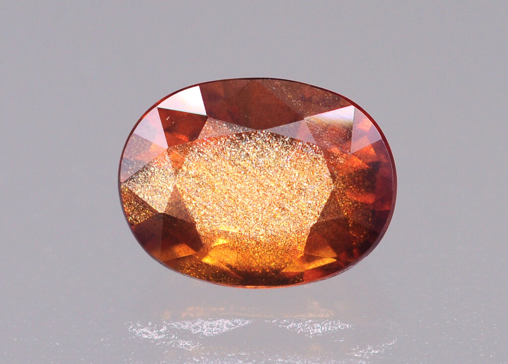 Unique Orange Sapphire with Golden Sheen Effect Reportedly from Kenya - G-ID Laboratories ...